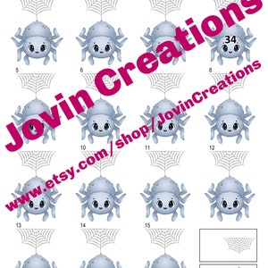 2 Spider Bingo Boards Plus 1 Blank, 15 Line 75 Call, Instant Printable ...