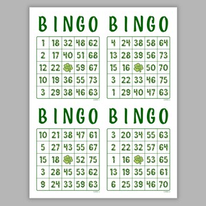 500 Bingo Cards Pdf Download, 1, 2, and 4 per Page, Instant Printable ...