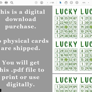 500 Bingo Cards Pdf Download, 1, 2, and 4 per Page, Instant Printable ...