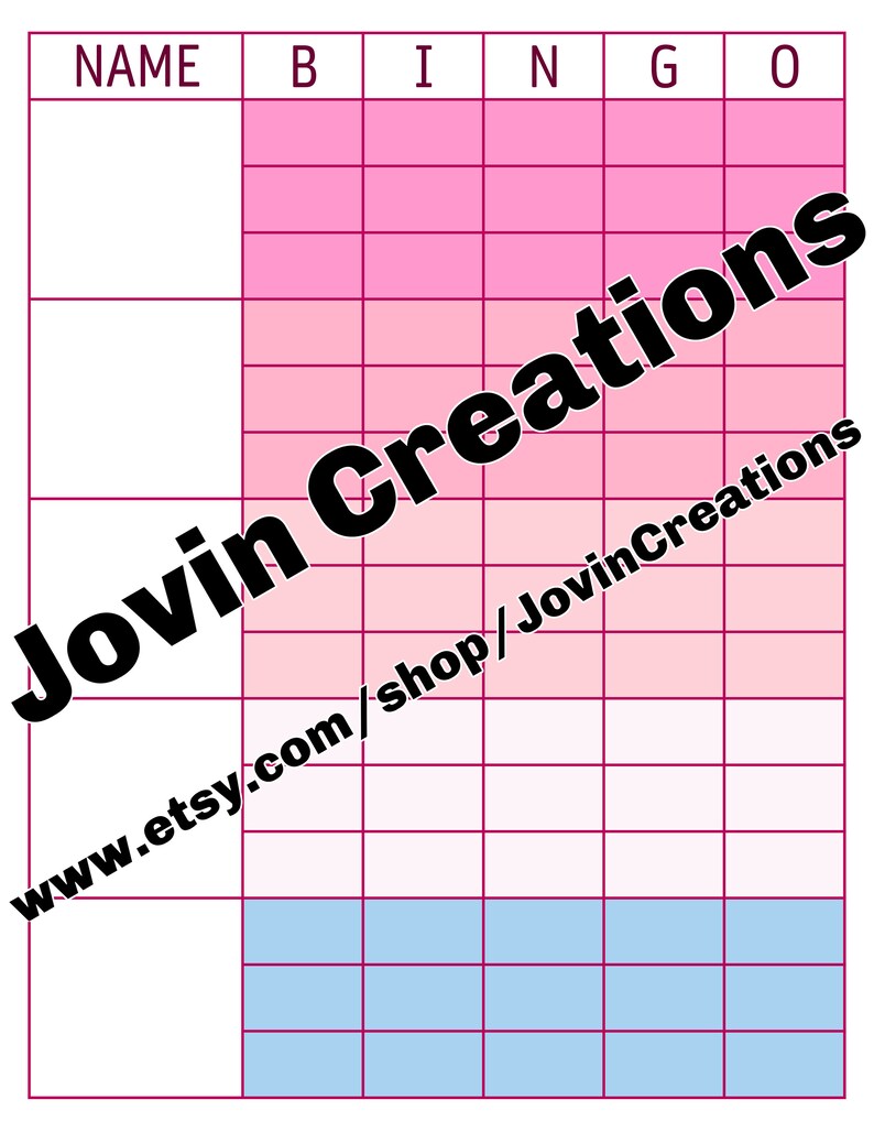 5 Boards Plus Blank Block Bingo Boards Instant Pdf Download - Etsy