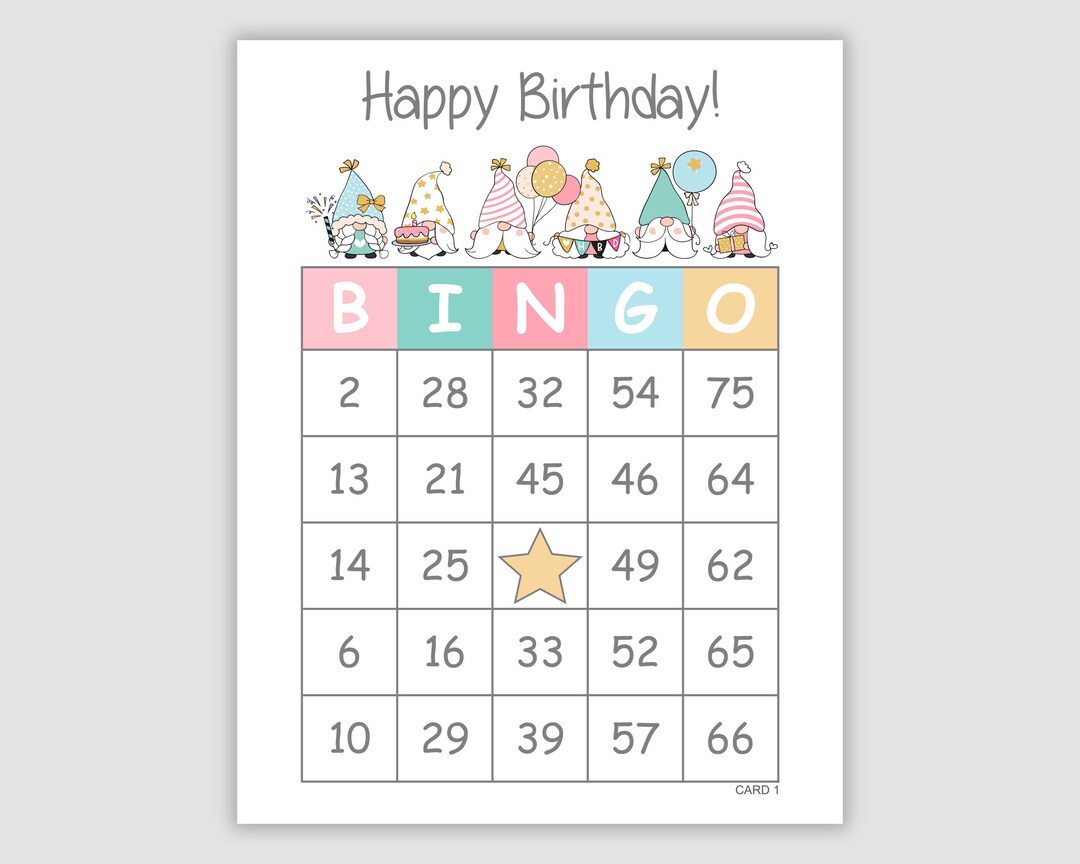 100 Birthday Bingo Cards Pdf Download, 1 and 2 per Page, Instant ...