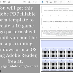 10 Game Editable Bingo Pattern Template Create A Custom Bingo Game ...