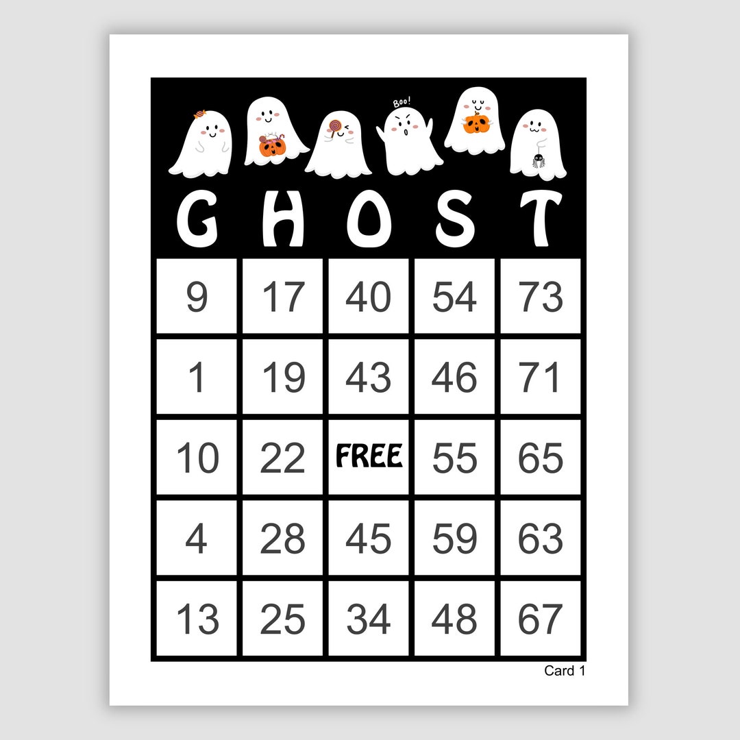 100 Halloween Bingo Cards Pdf Download 1 2 and 4 per Page - Etsy