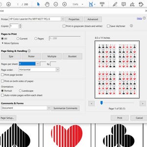 200 Large Print Poker Bingo Cards Set 1, Instant Printable Pdf Download ...