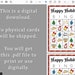50 Holiday Bingo Cards, 1 and 2 per Page, Instant Printable Fun Party ...