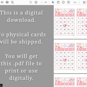 100 Valentine's Day Bingo Cards Pdf Download, 1 and 2 per Page, Instant ...