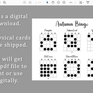 6 Autumn Bingo Patterns Program Flyer, Fall Bingo Patterns, Instant ...