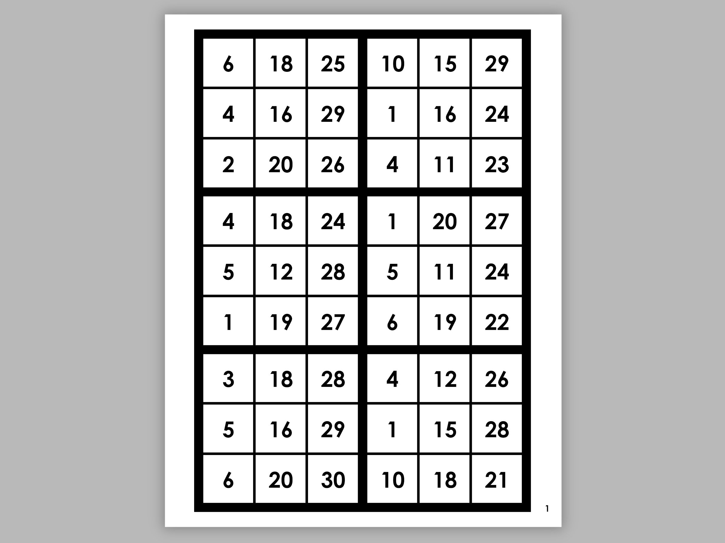 30 Call Speed Bingo Cards 1002 Printable Cards 6 per Page - Etsy