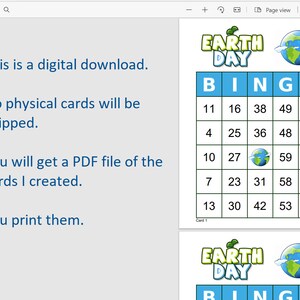 1000 Earth Day Bingo Cards Pdf Download, 1 and 2 per Page, Instant ...