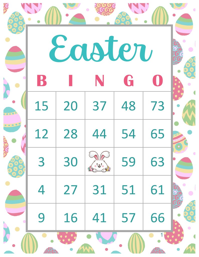 200 Easter Bingo Cards Pdf Download 1 and 2 per Page 75 - Etsy