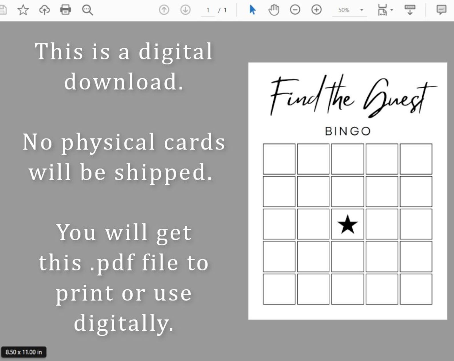 Easy Edit Canva Bingo Card Template and Blank Bingo Card PDF and PNG ...