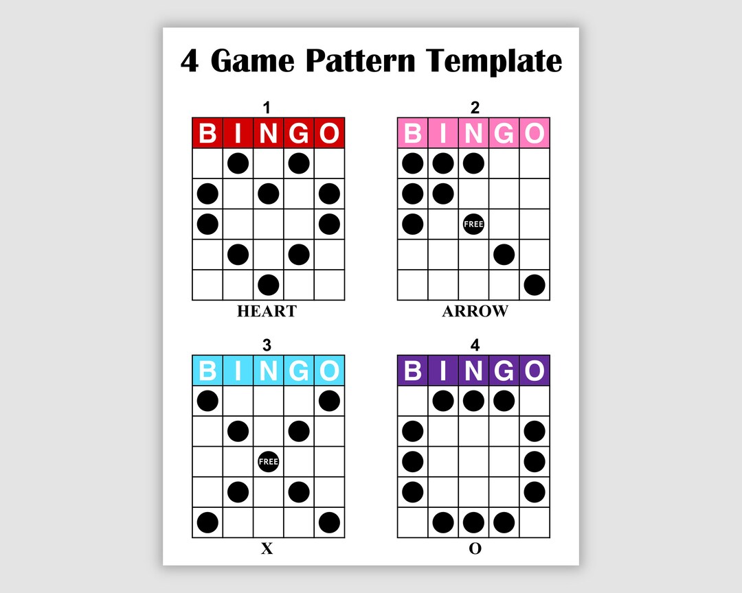 Editable Bingo Pattern Program Flyer, Easily Create Your Own 4 Game ...