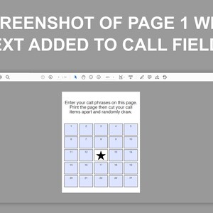 50 Card Editable Bingo Template, 24 Call Game, All Text and Free Image ...