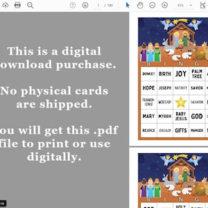 100 Christmas Bingo Cards Pdf Download, 1 and 2 per Page, 48 Call ...