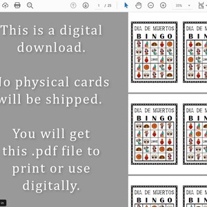 50 Día De Muertos Picture Bingo Cards Pdf Download, 1 and 2 per Page ...
