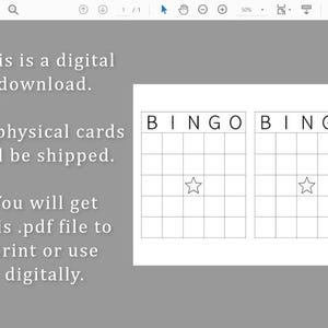Blank Bingo Card Template, Prints 1, 2, 4, 6, and 9 per Page, Printable ...