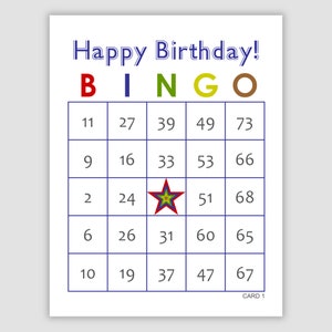 200 Birthday Bingo Cards, Pdf Download, 75 Call, Instant Printable Fun ...