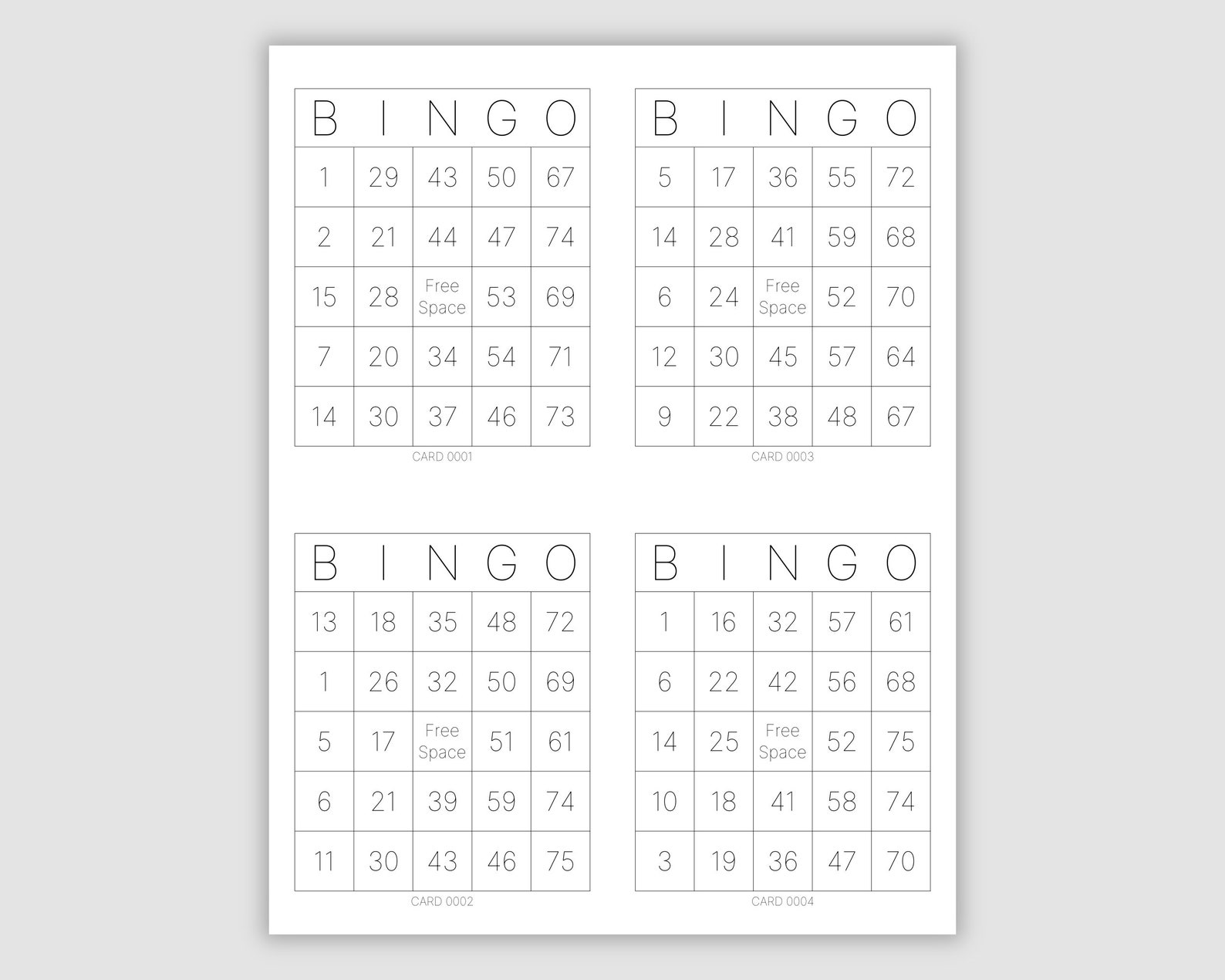 6000 Bingo Cards Pdf Download, 1, 2, 4, and 6 per Page, Ink Saving ...