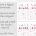 100 Bingo Cards Pdf Download 1 per Page Instant Printable - Etsy