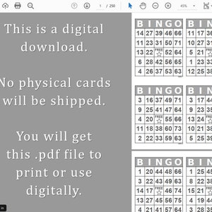 1000 Bingo Cards Pdf Download, 1, 2, and 4 per Page, Large Print ...