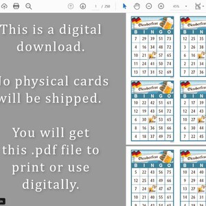 1000 Oktoberfest Bingo Cards Download, Oktoberfest Bingo Printable Bingo Oktoberfest Printable ...