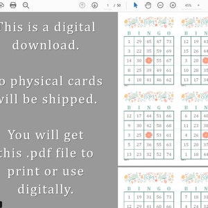 200 Easter Bingo Cards Pdf Download, 1, 2, and 4 per Page, 75 Call ...