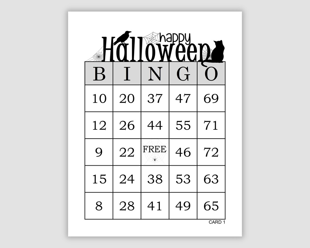 200 Halloween Bingo Cards Pdf Download, 1, 2, and 4 per Page, Instant ...