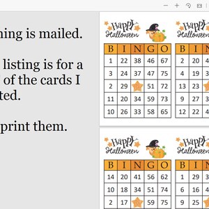 1000 Halloween Bingo Cards Pdf Download, 2 per Page, Instant Printable ...