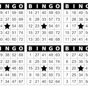 1200 Bingo Cards Pdf Download, 6 per Page, 6 and 12 Game Numbered Sets ...