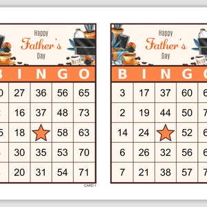500 Father's Day Bingo Cards Pdf Download 1 2 and 4 per - Etsy