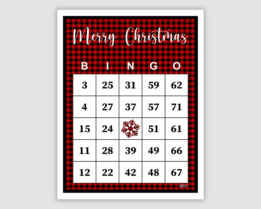 1000 Christmas Bingo Cards Pdf Download, 1, 2, and 4 per Page, Instant ...
