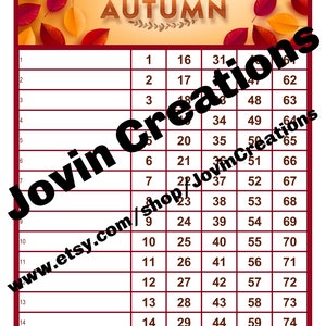 2 Autumn Bingo Boards Plus 1 Blank, 15 Line, 75 Call, Instant Printable ...