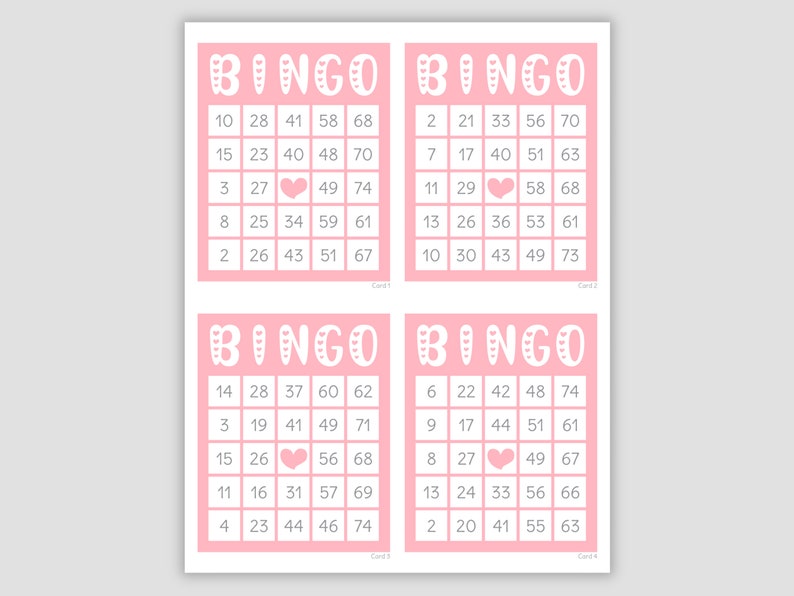 100 Bingo Cards Pdf Download, 1, 2, and 4 per Page, Instant Printable ...