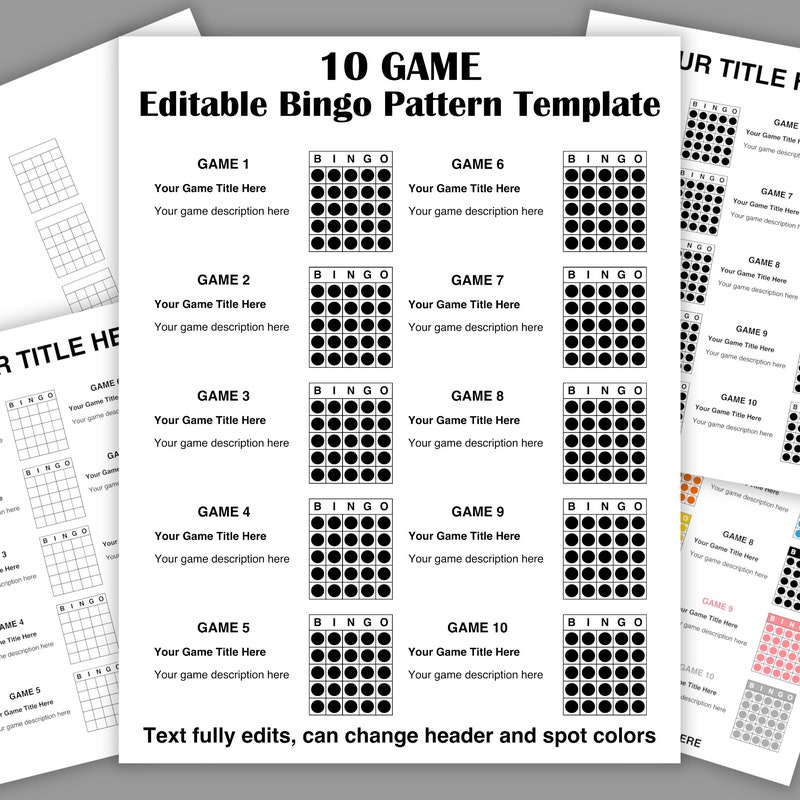 Bingo Pattern - Etsy