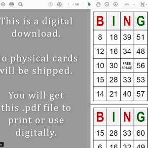 500 Jumbo Bingo Cards Pdf Download Easy Read Large Print Bingo Cards ...