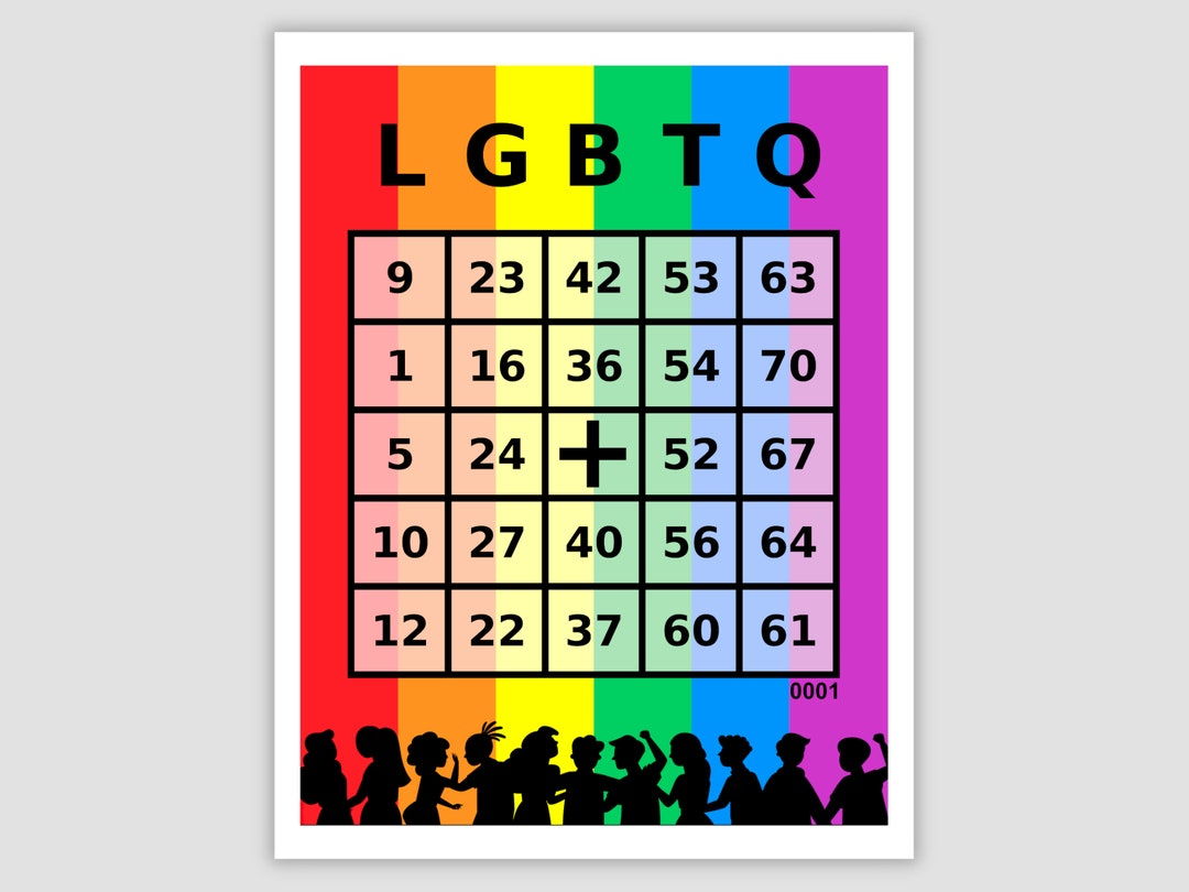 500 LGBTQ Bingo Cards Pdf Download, 1, 2, and 4 per Page, Instant ...