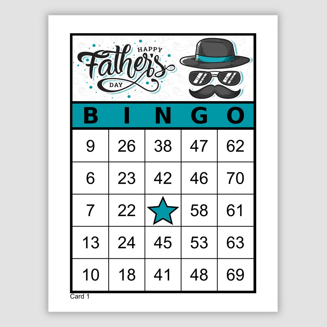 200 Father's Day Bingo Cards Pdf Download 1 2 and 4 per - Etsy
