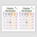 200 Birthday Bingo Cards Pdf Download, 2 per Page, 75 Call, Instant ...