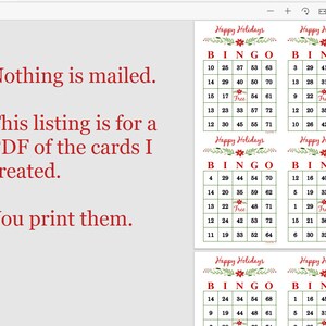1000 Happy Holidays Bingo Cards Pdf Download 4 per Page - Etsy