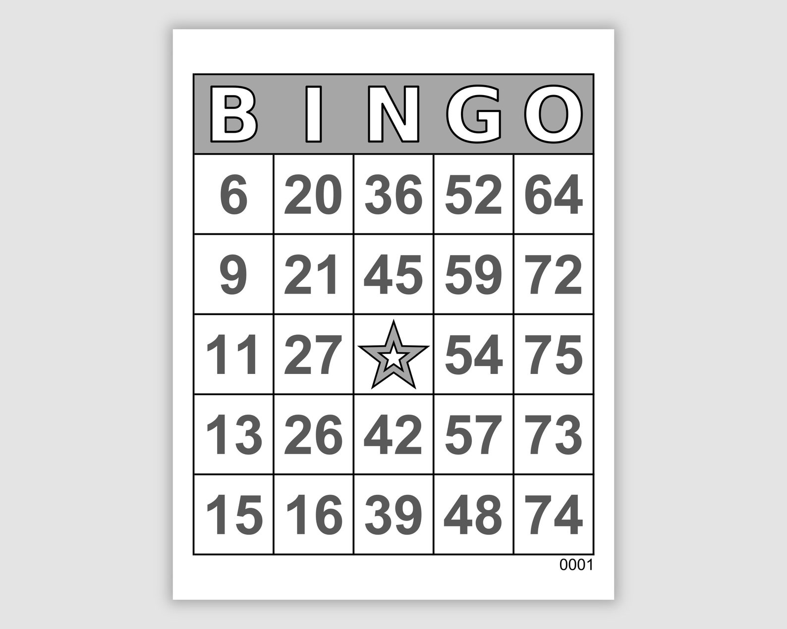 5000 Bingo Cards Pdf Download, 1, 2, and 4 per Page, Large Print ...