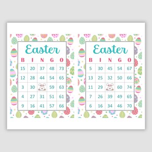200 Easter Bingo Cards Pdf Download, 1 and 2 per Page, 75 Call, Instant ...