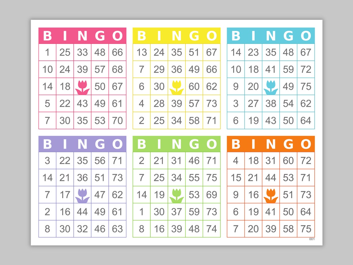 3000 Bingo Cards Pdf Download 6 per Page 75 Call Instant - Etsy UK