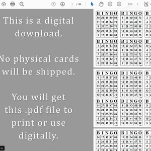 500 Jumbo Printable Bingo Cards Pdf Download, 1, 2, 4, and 6 per Page ...