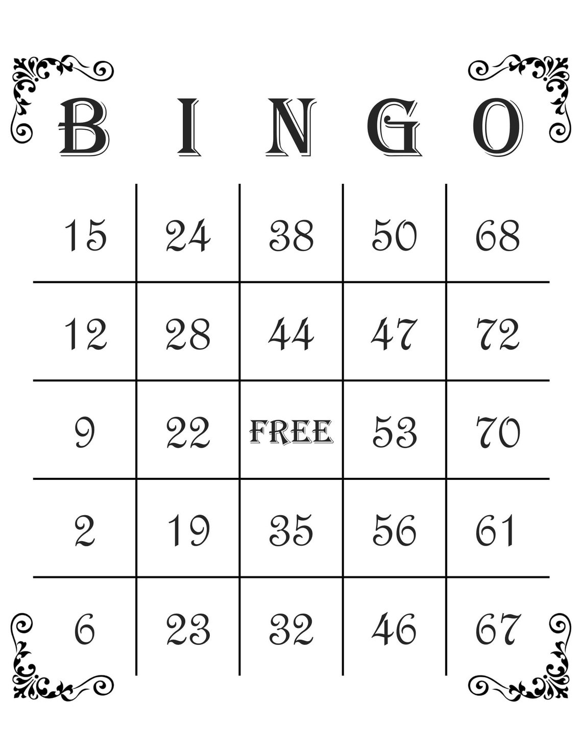 1000 Bingo Cards Pdf Download 1 per Page Instant Printable - Etsy