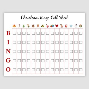 200 Christmas Bingo Cards Pdf Download, 75 Call, 1 and 2 per Page ...