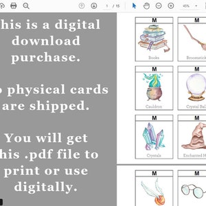 100 MAGIC Picture Bingo Cards Pdf Download, 75 Call, 1 and 2 per Page ...