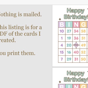 200 Birthday Bingo Cards Pdf Download, 1 per Page, Instant Printable ...