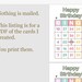 200 Birthday Bingo Cards Pdf Download, 1 per Page, Instant Printable ...