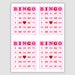 500 Valentines Day Bingo Cards Pdf Download, 1, 2, and 4 per Page ...