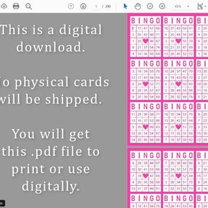 1800 Bingo Cards Pdf Download, 9 per Page, Instant Printable Bingo ...